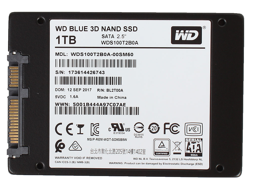 Твердотельный диск SSD SATA 1Tb 2.5" WD Blue купить в Красноярске. Цена ...